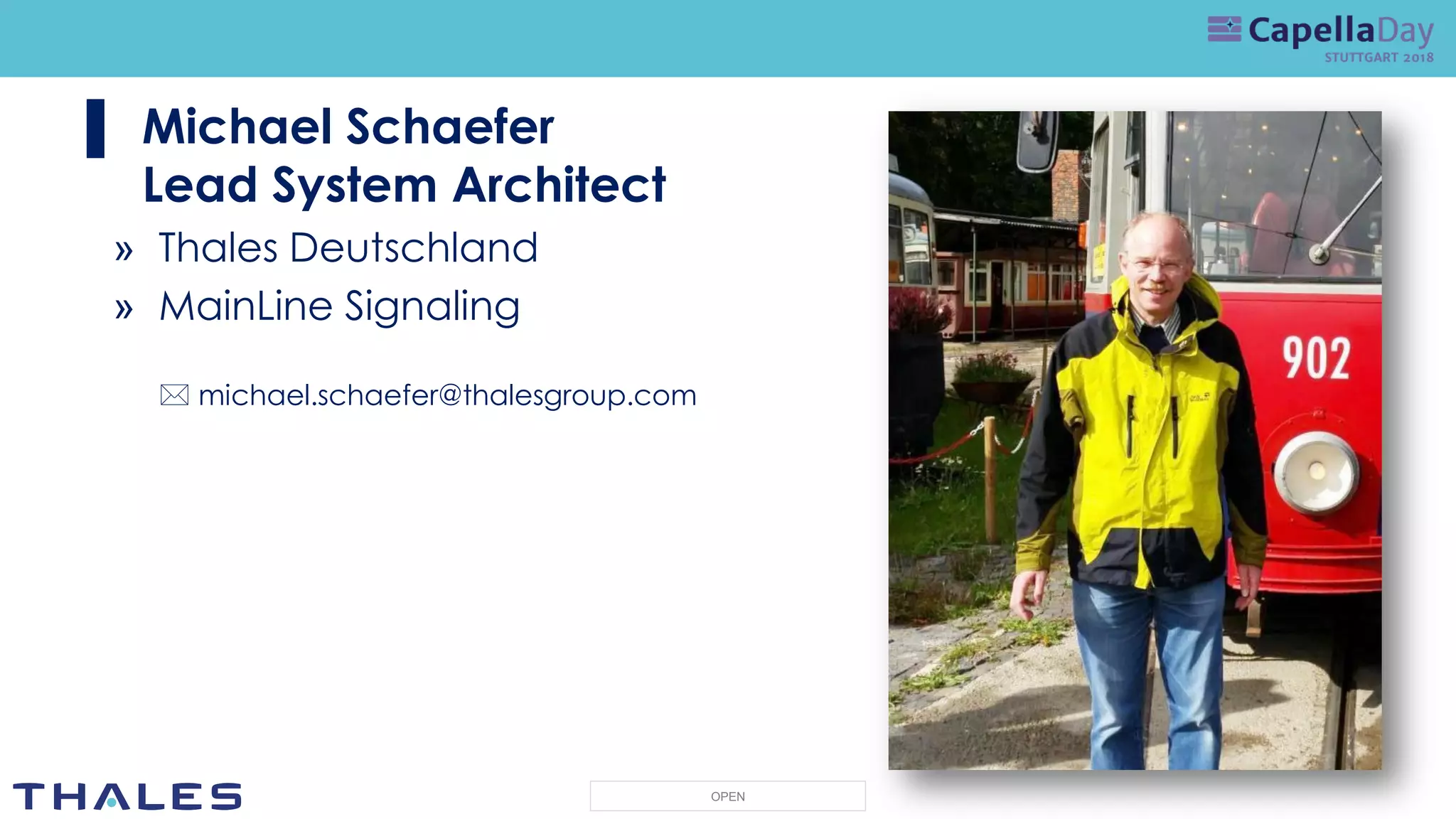 Thales feedback: Use of Capella in bid phase of railway signalling ...