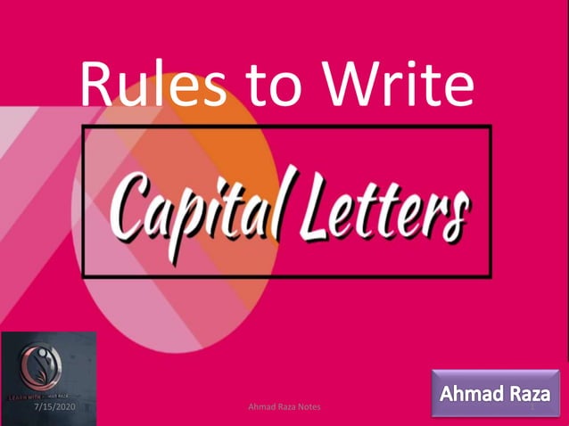 Use of Capital Letters | Rules to Write Capital Letters in English ...