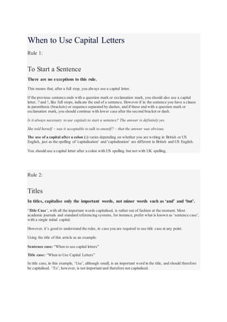 Use of capital letters | DOCX
