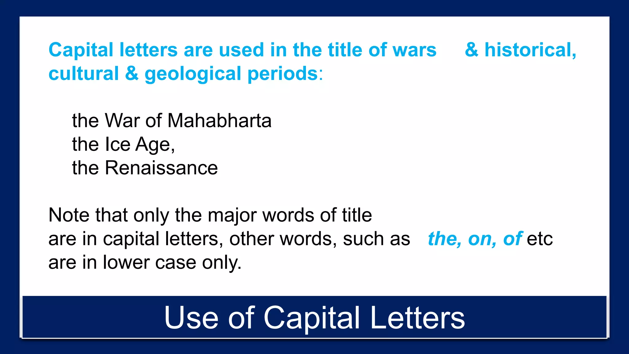Use of capital letters | PPTX