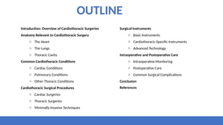 USE OF CARDIOTHORACIC INSTRUMENTS.pptx pdf | PPTX