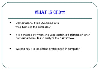 Use of cfd in aerodynamic performance of race car | PPT