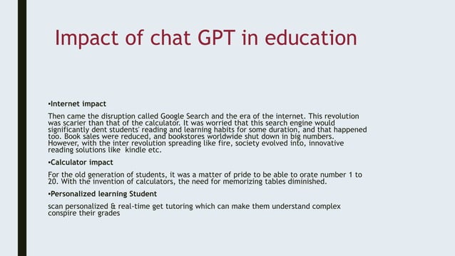Use Of Chat Gpt In Education Pptx