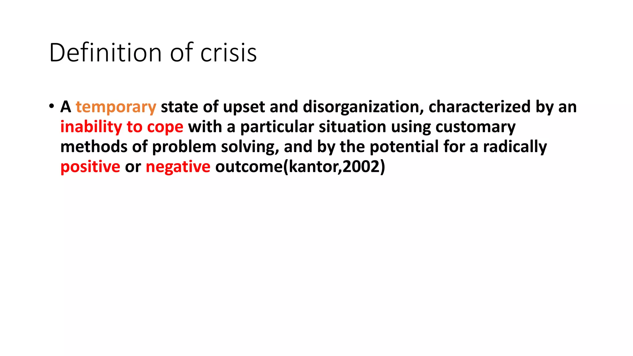 Use of clinical sociology in crisis intervention, sociology, Bsc ...