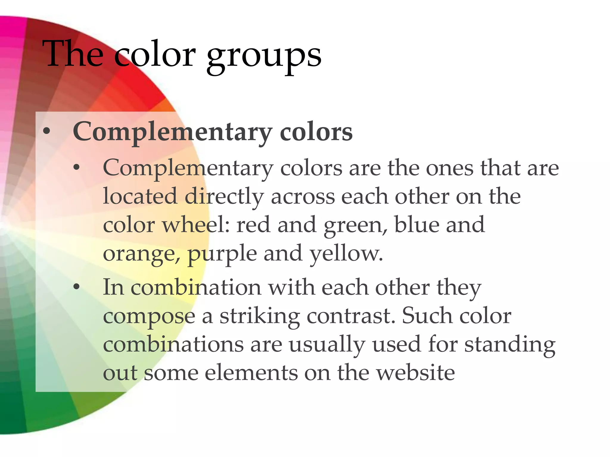 Use of colors in web and graphic design | PDF