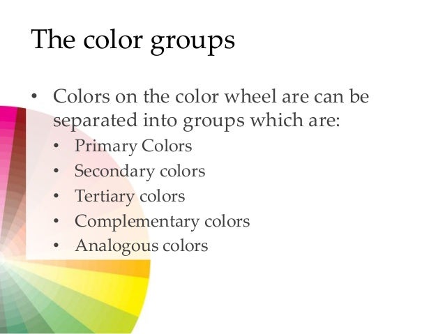 The color groups• Colors on