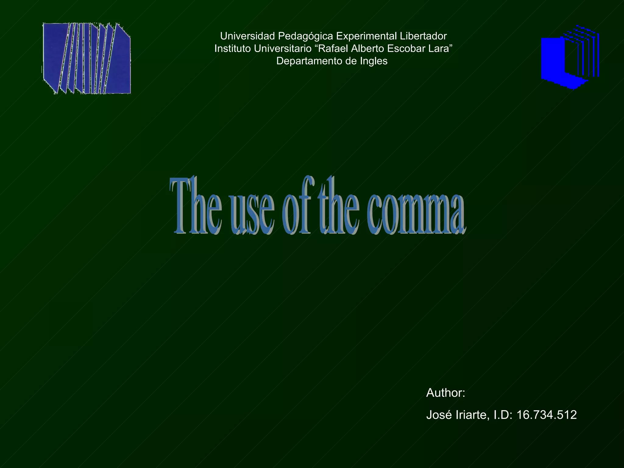 Use Of Commas | PPT