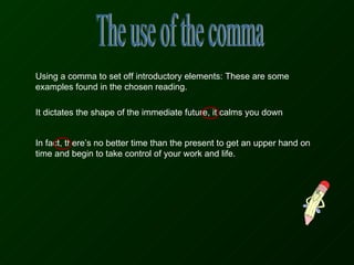 Use Of Commas | PPT
