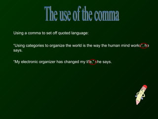 Use Of Commas | PPT