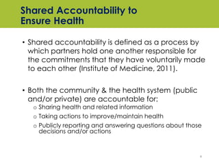 Use of Community Health Data for Shared Accountability | PDF
