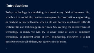 Use of computer in project management | PPTX