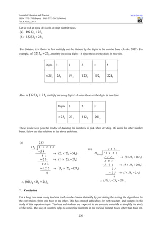 Use of counters for simplifying the teaching of number bases in ...