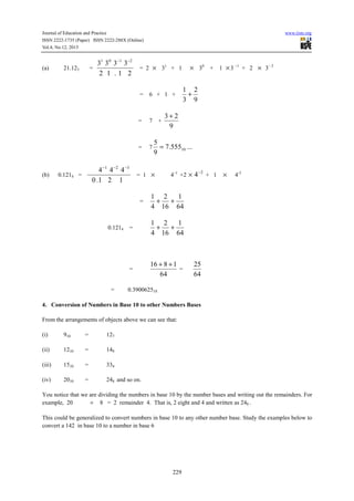 Use of counters for simplifying the teaching of number bases in ...
