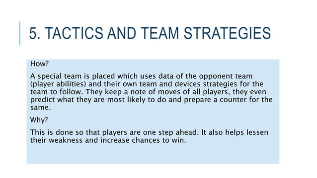 Use of data analysis in sports | PPT