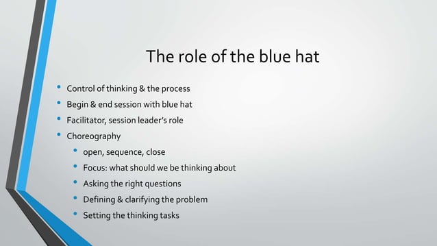 Use of debono’s six thinking hats | PPTX