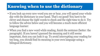Use of Dictionary | PDF
