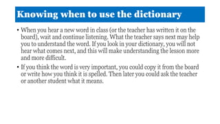 Use of Dictionary | PDF