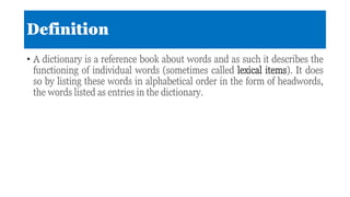 Use of Dictionary | PDF | Internet for Beginners | Internet