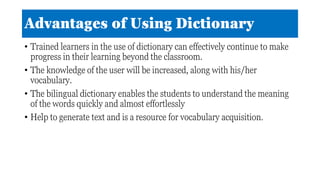 Use of Dictionary | PDF