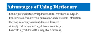 Use of Dictionary | PDF