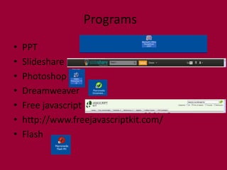 Use of different programs | PPT