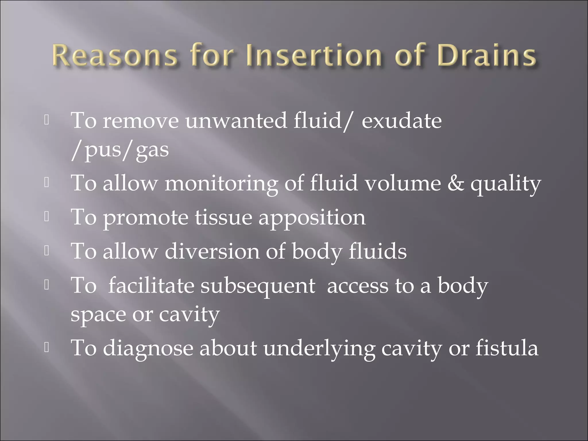 Use of drains in gastrointestinal surgery | PPT