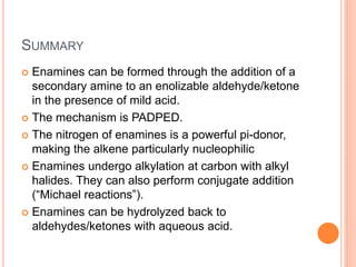 Use of enamines in synthesis-group 5.pptx