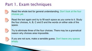 Use of english exam techniques | PPT