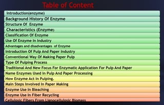 Use of enzyme in paper industry | PPTX