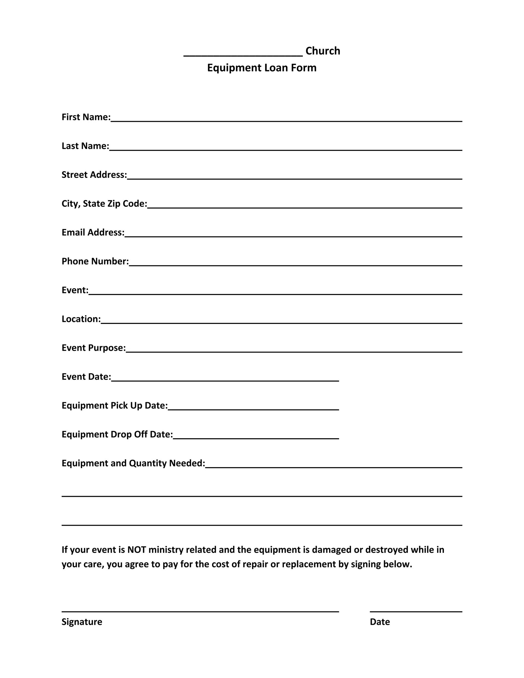 Use of equipmentform | PDF