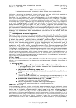 Use of ergonomics risk assessment tools on construction site | PDF