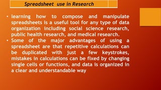 Use of excel | PPT