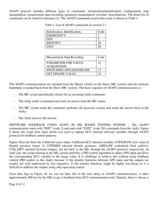 Use of feedback control to improve hil based ecu system function ...