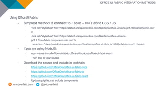 Use office ui fabric react to build beauty with SharePoint | PPTX
