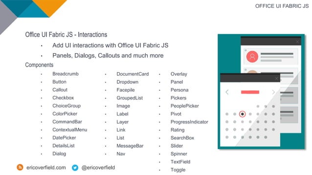 Use Office UI Fabric React to Build Beauty with SharePoint | PPT