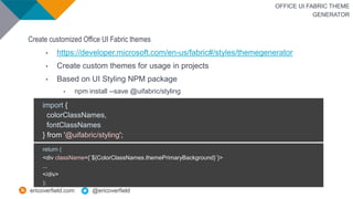 Use Office UI Fabric React to Build Beauty with SharePoint | PPT
