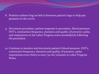 Use of foley catheter for cervical ripening | PPTX