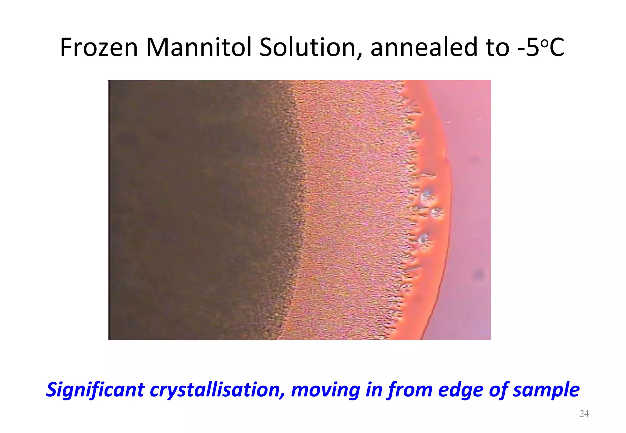 Use Of Freeze Drying Microscopy To Determine Critical Parameters Ppt