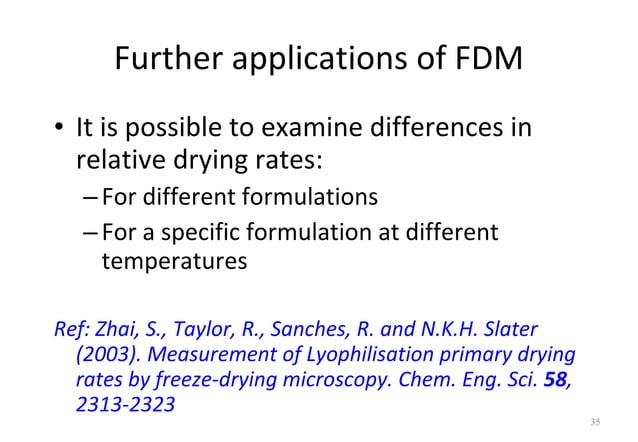 Use Of Freeze Drying Microscopy To Determine Critical Parameters Ppt