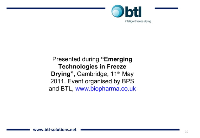 Use Of Freeze Drying Microscopy To Determine Critical Parameters Ppt