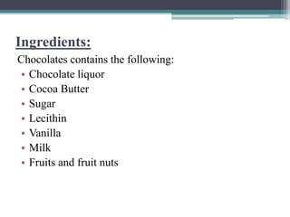 Use of functional compounds in chocolates,candies | PPT