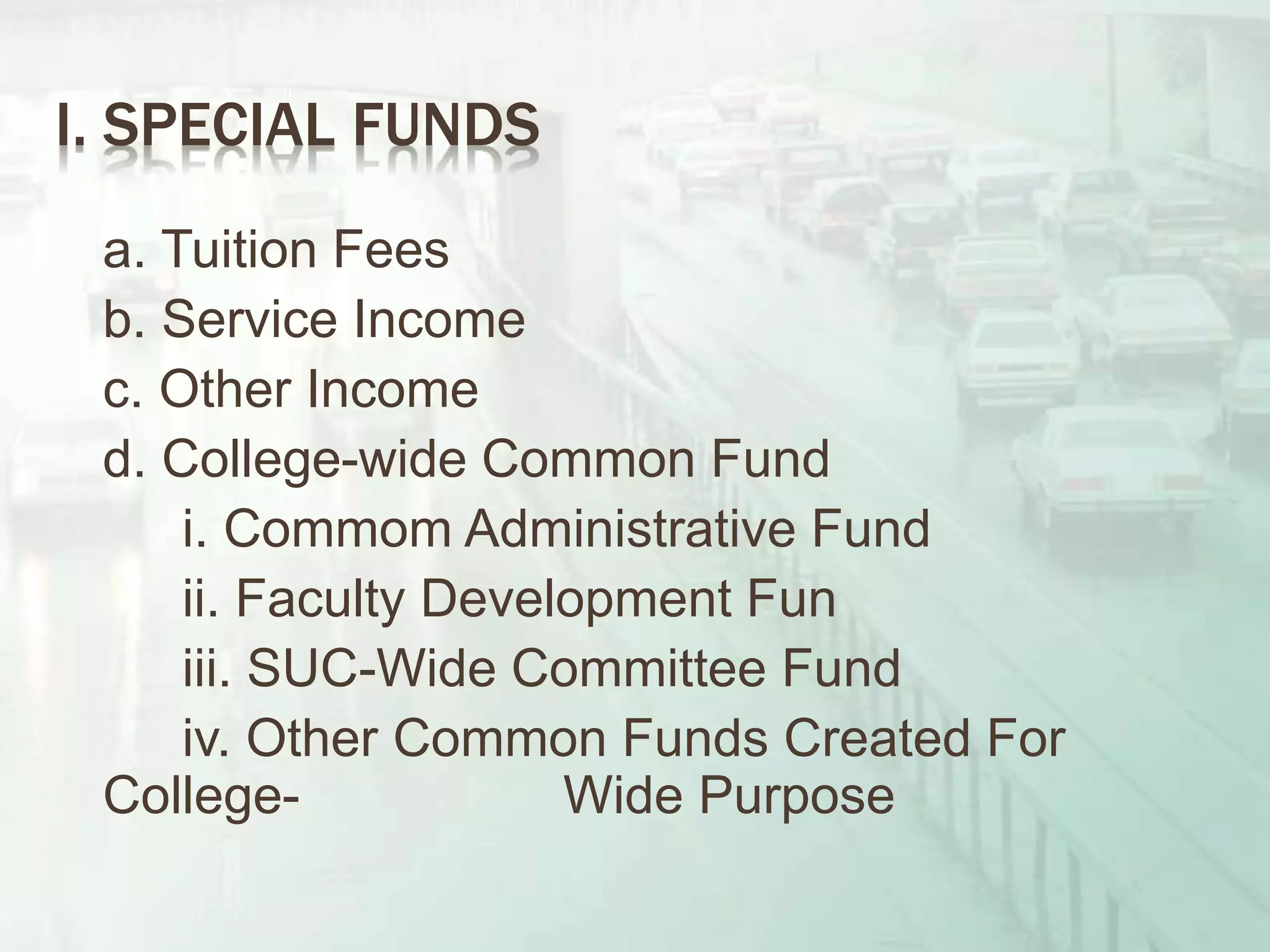 Use of funds and budget allocations in state universities and colleges ...