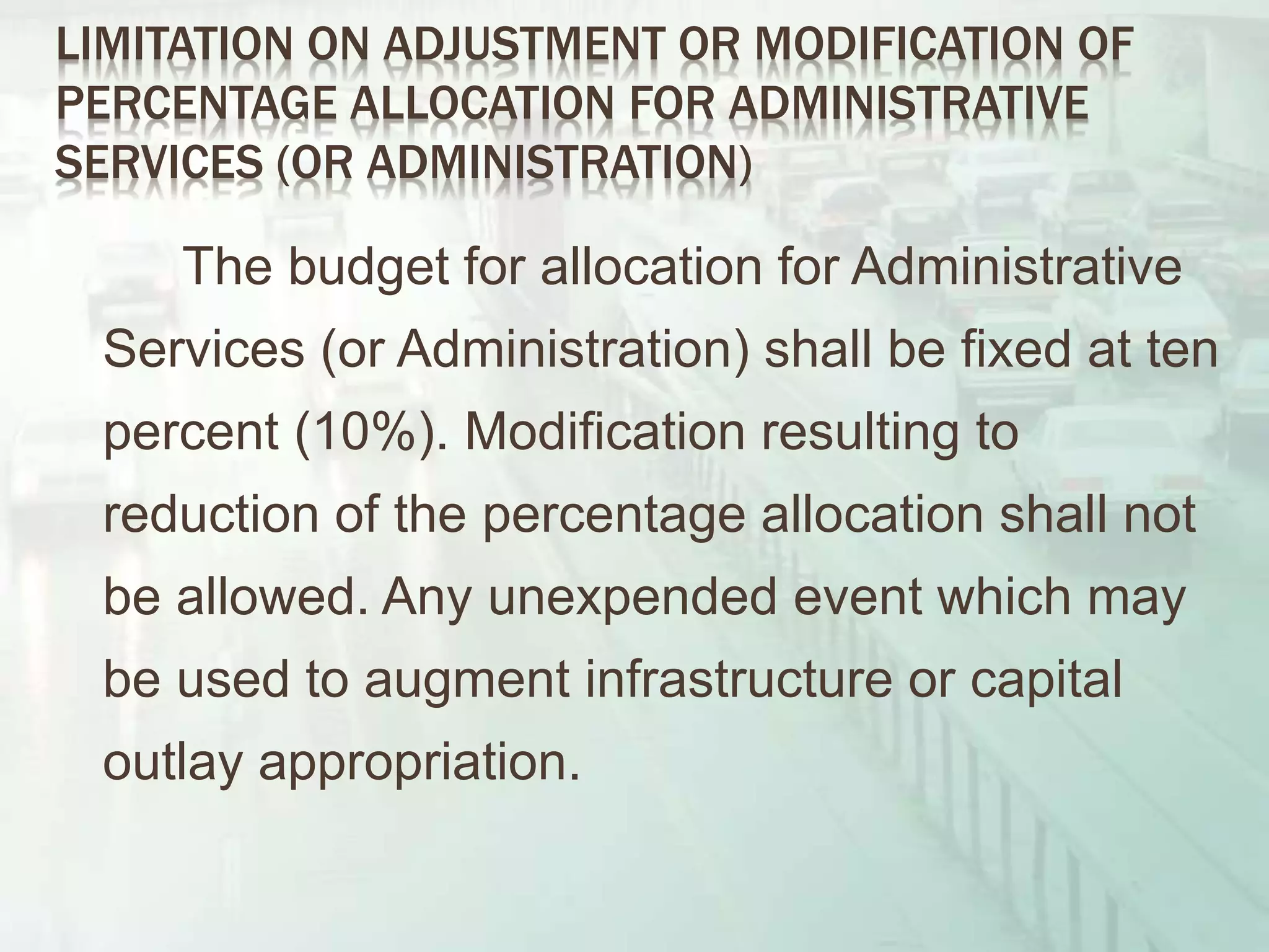 Use of funds and budget allocations in state universities and colleges ...