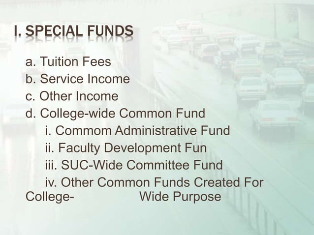 Use of funds and budget allocations in state universities and colleges ...