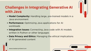 Use of Generative AI in Java-Applications based || Strawberry Infotech ...