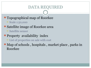 Use of GIS in house hunting in Roorkee | PPT