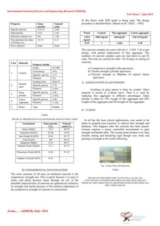 Use of glass powder as fine aggregate in high strength concrete | PDF