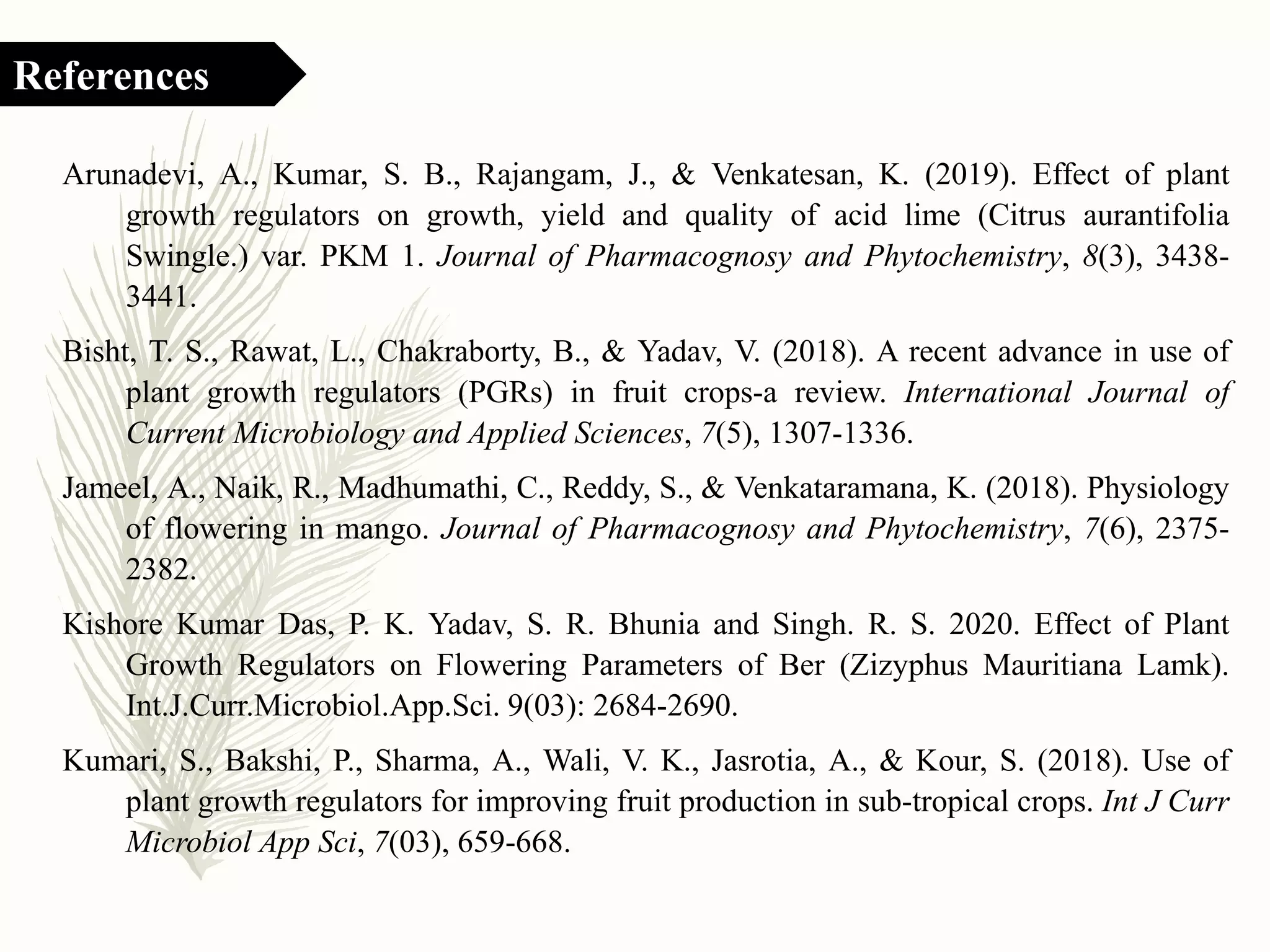 Use of Growth regulators in propagation, flower induction and retention ...