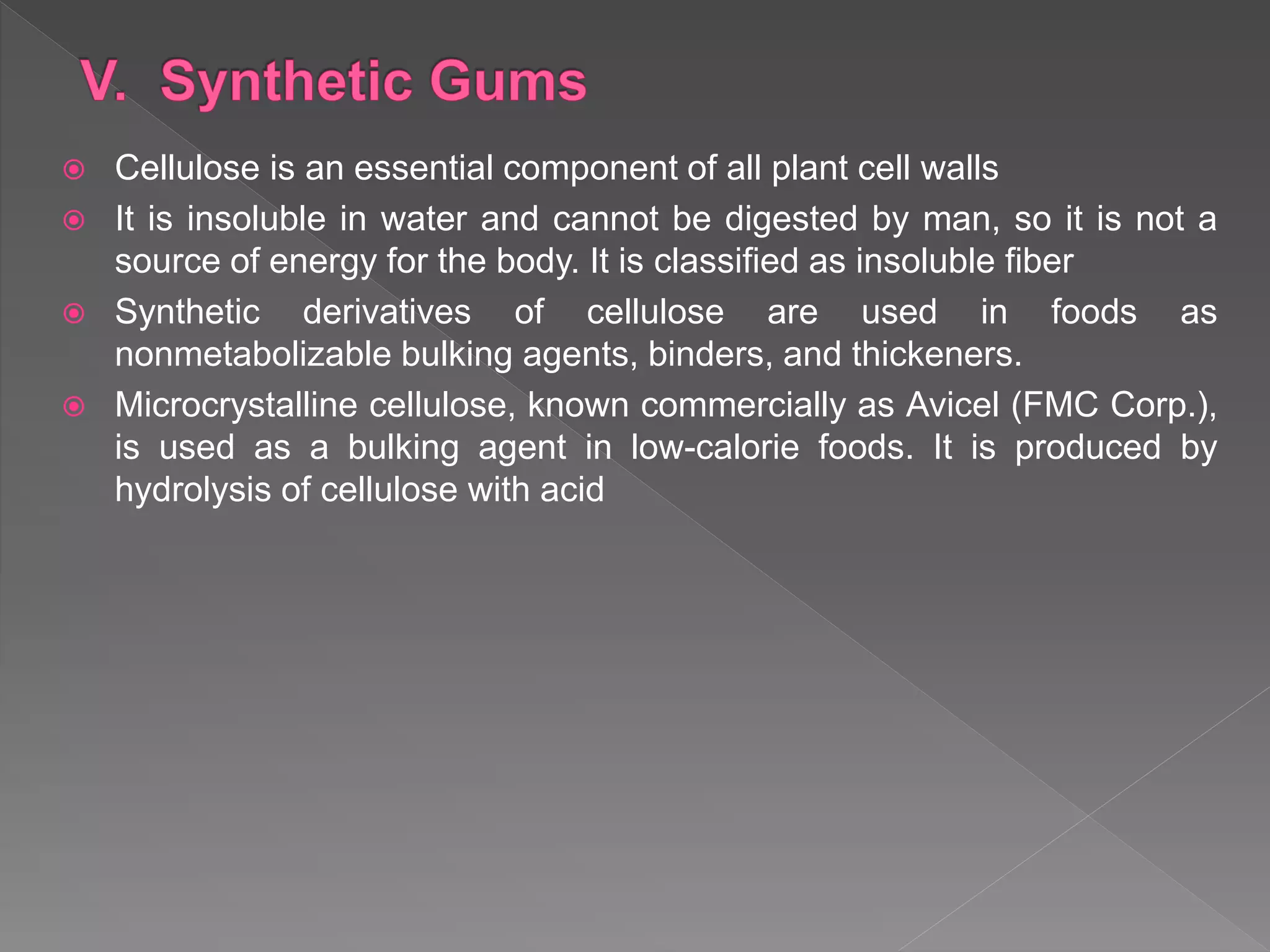 Use of gums in bakery and confectionary | PPTX