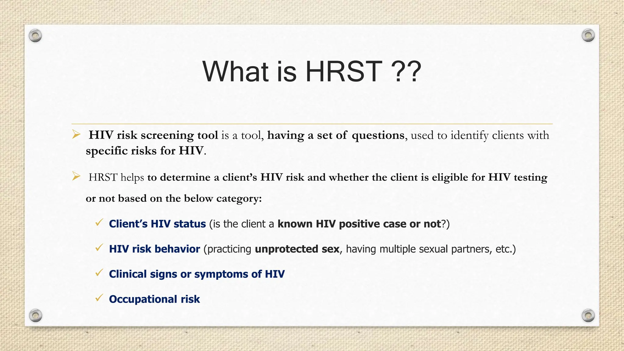 Use of HIV Risk Screening Tool (HRST.pptx